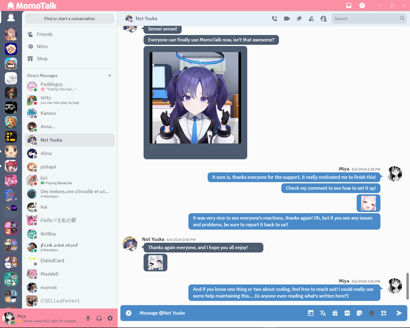 GitHub - MiyakuKage/discord-momotalk: A Vencord theme based on Blue Archive's MomoTalk!